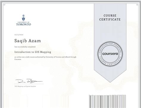 Saqib Azam On Linkedin Introduction To Gis Mapping By University Of Toronto Certificate Earned…