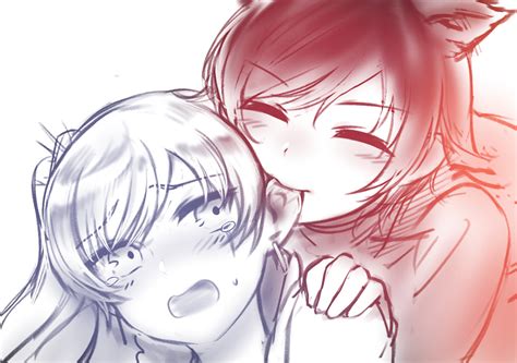 Ndgd Ruby Rose Weiss Schnee Rwby Multiple Monochrome 2girls