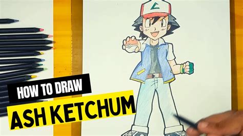 How To Draw Ash Ketchum Pokémon Drawing Tutorial Youtube