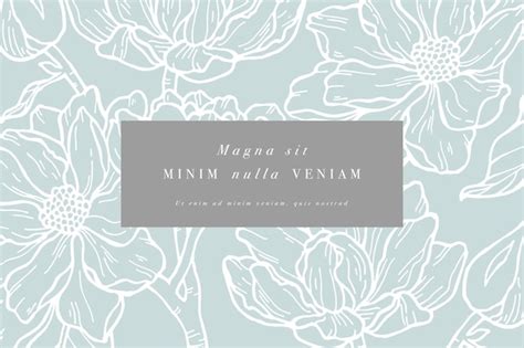 Винтажная открытка с цветущими цветами Бесплатно векторы