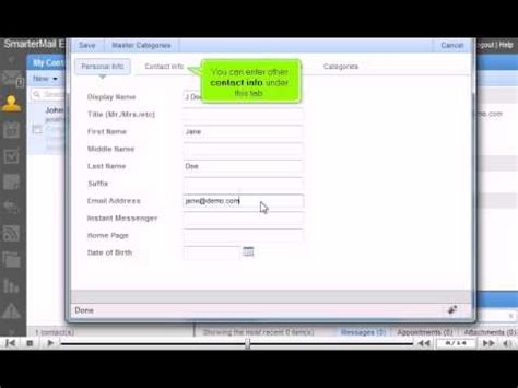 How To Create Contacts In SmarterMail YouTube
