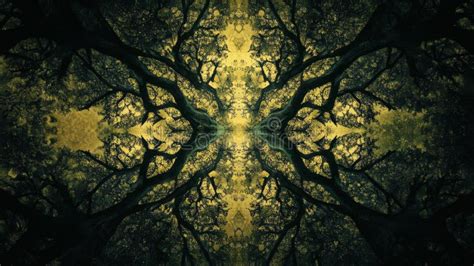 In A Dense Forest A Fractal Pattern Of Branches Forms A Natural