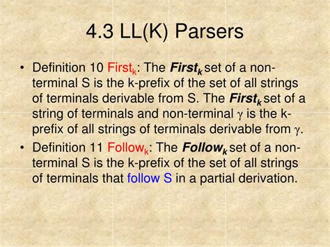 Ppt Chapter 4 Top Down Parsing Powerpoint Presentation Free Download Id 2918699