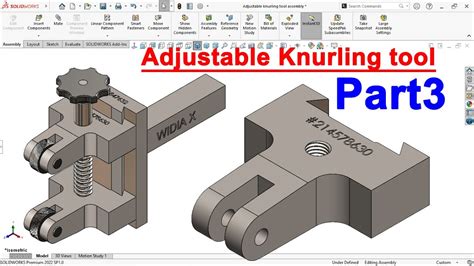 Design Of Adjustable Knurling Tool In Solidworks Part 3 Variable Jaw YouTube