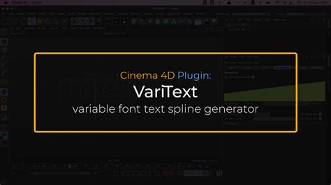 New Cinema 4d Plugin Varitext Mike Udin Tools