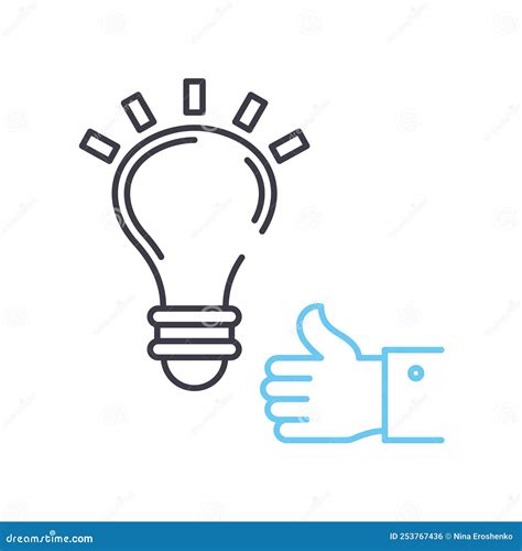 Creative Business Idea Line Icon Outline Symbol Vector Illustration Concept Sign Stock