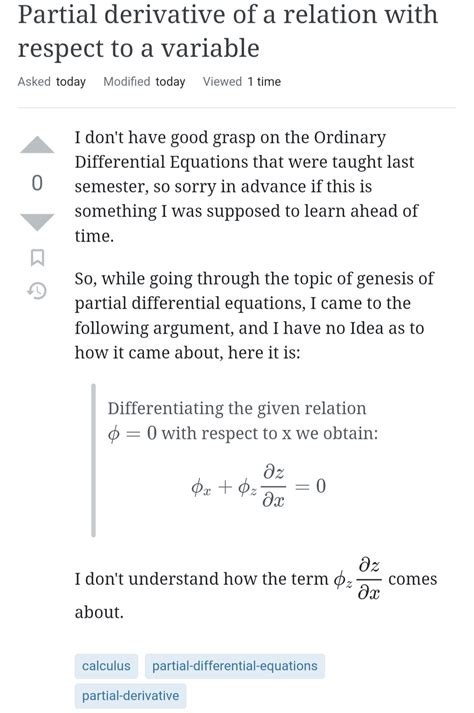 How Does This Derivative Of A Realtion Originate Rmathematics