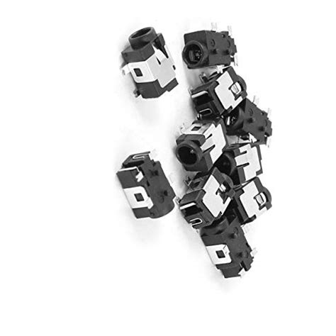Aexit 10 Pcs Cables Interconnects Black 4 Pin SMD 3 5mm DC Power Jack Socket PCB Power Cables