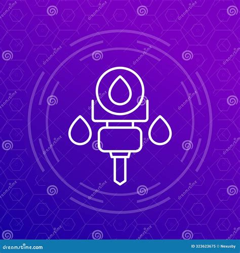 Waterjet Icon CNC Machine Water Jet Cutter Cartoon Vector