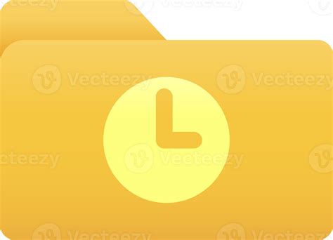 folder with analog clock symbol folder icon 24596250 png