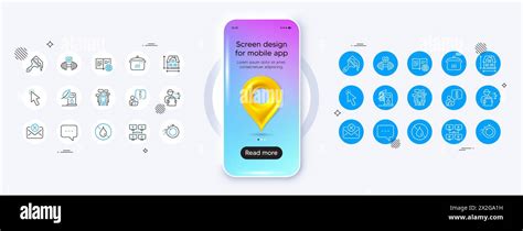 Reject Mail Food Delivery And Fast Recovery Line Icons For Web App Printing Vector Stock