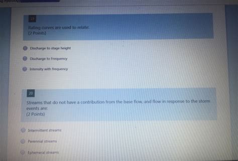 Solved Hydrology Rating Curves Are Used To Relate 2