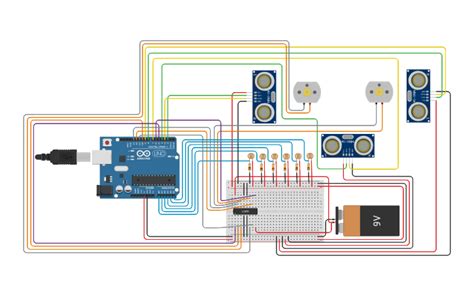 Circuit Design Copy Of Copy Of New Line Following Robot Tinkercad