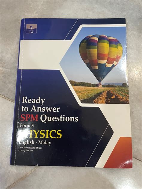 Physics Sap Reference And Exercise Book Form 5 English And Malay Hobbies