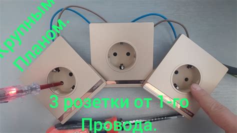 Как подключить ТРИ розетки от одного провода Youtube