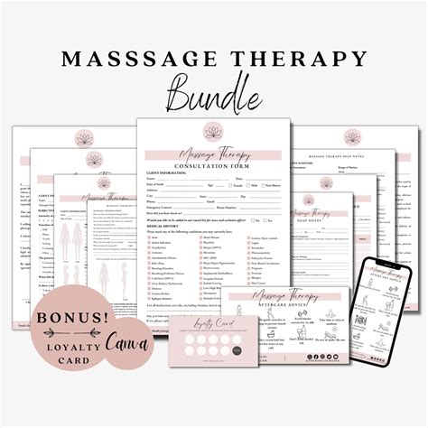Massage Therapy Form Massage Intake Form Massage Aftercare Massage