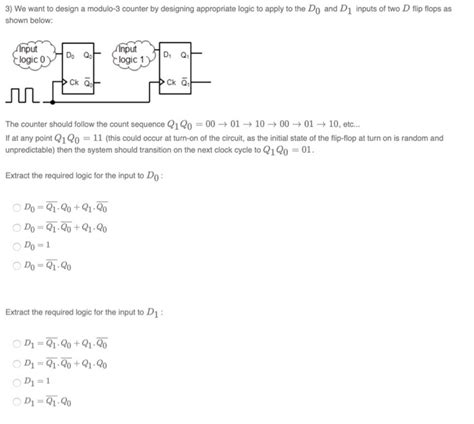 Solved We Want To Design A Modulo Counter By Designing Chegg Com