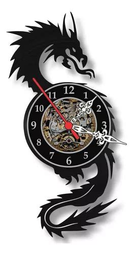 Relógio Parede Dragão Nerd Geek Vinil Lp Decoração Retrô Mercadolivre