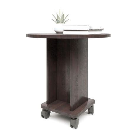 ᐉ Журнальний стіл круглий Еверест Візит на коліщатках Венге темний Evr 2128 • Краща ціна в