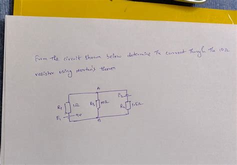 solved from the circuit shown below determine the current