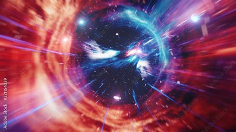 Travel Through A Wormhole Through Time And Space Filled With Millions Of Stars And Nebulae