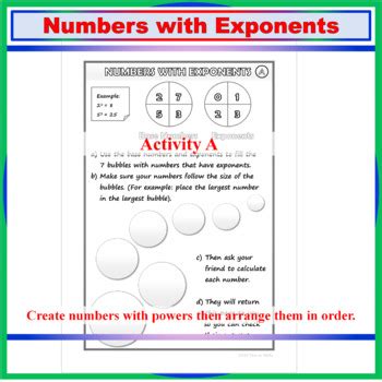 Exponents Indices Numbers With Exponents Fun Activities TPT