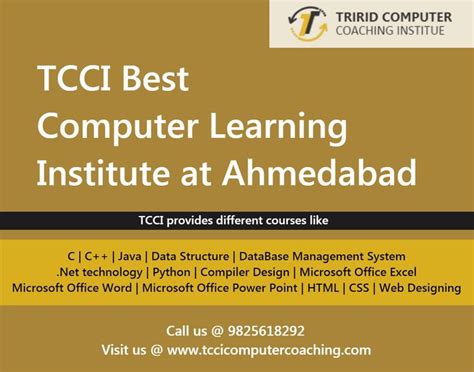 Tcci Best Computer Learning Institute At Ahmedabad