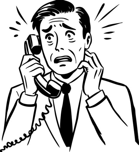 Panic Call Character Illustration In Hand Drawn Style 54405112 Vector Art At Vecteezy