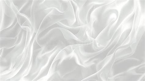 Flowing White Fabric Texture Abstract Background With Soft Waves Elegant And Delicate Material