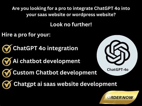 An Ai Chatgpt 4o Chatbot Integration Into Your Ai Saas Website For