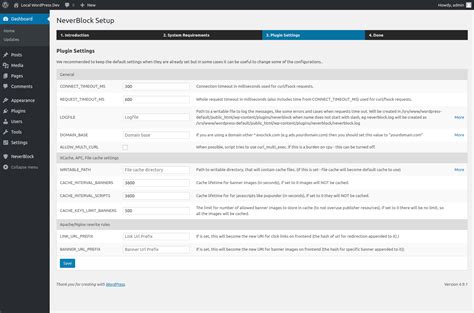 WordPress Plugin NeverBlock Documentation
