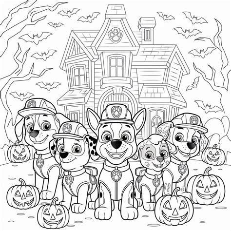 Paw Patrol Halloween Free Coloring Page Download Print Or Color