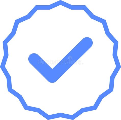Blue Check Mark Tick Verification Icon Symbol Vector Stock Illustration Illustration Of Vote