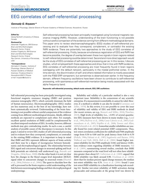 Pdf Eeg Correlates Of Self Referential Processing