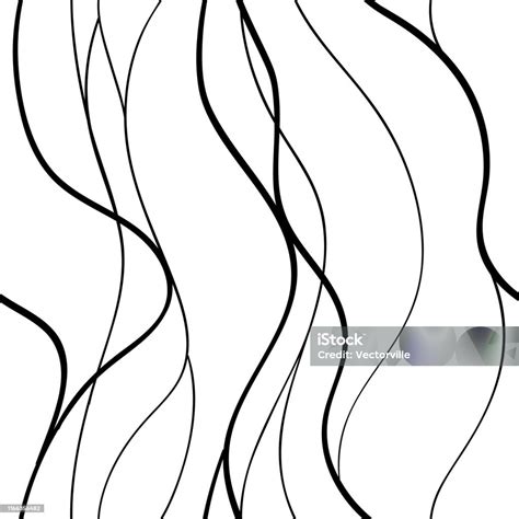 추상라인 파동 원활한 곡선 얽힌 선 모양 손 그린 머리 또는 바다 화려한 벽지 배경 포장 지 또는 직물 반복 더 바느질 벡터 일러스트 뒤엉킴에 대한 스톡 벡터 아트 및 기타