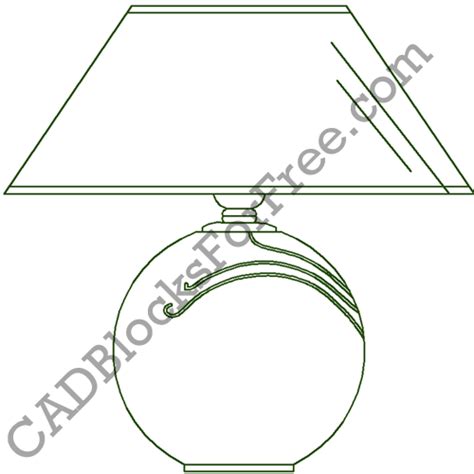 Table Lamp Free AutoCAD Block In DWG