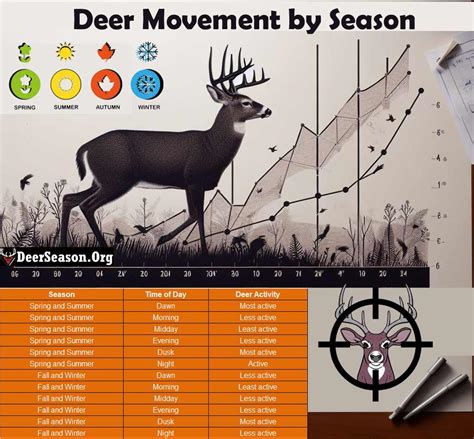 When Are Deer Most Active With Deer Movement Chart Deerseasonorg