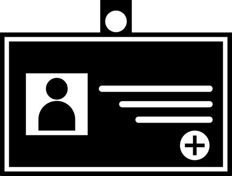 Black And White Blank Medical Identity Card 24254492 Vector Art At