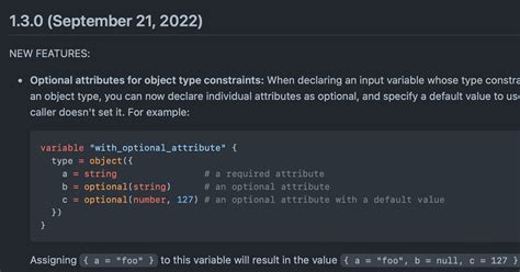 Terraform Optional Object Type Attributes