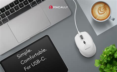 Amazon Com Macally USB C Mouse For Mac Precise And Comfortable Wired Type C Mouse For