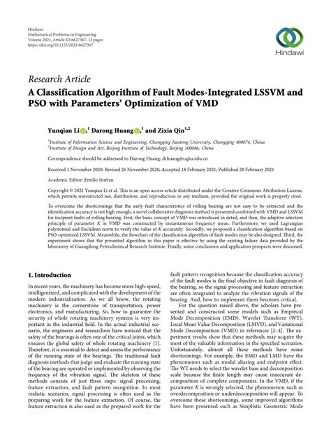 pdf a classification algorithm of fault modes integrated lssvm and