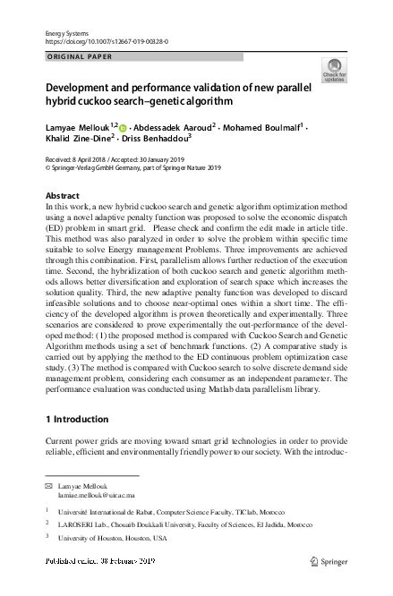 Pdf Development And Performance Validation Of New Parallel Hybrid