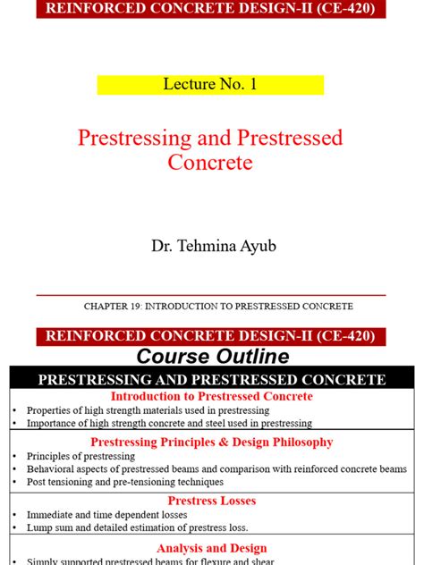 Prestressed Concrete Lecture 1 Pdf Prestressed Concrete Concrete