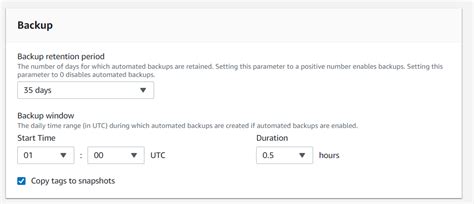 What Is The Meaning Of Duration In Amazon Rds Backup Window Stack