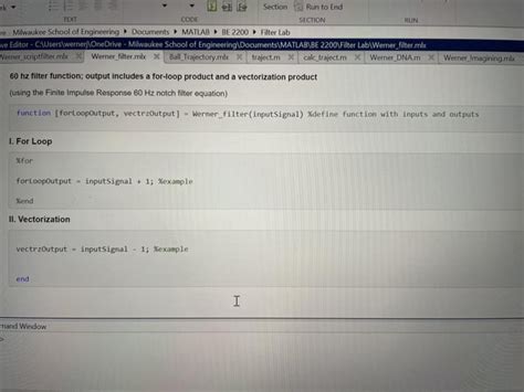 Hi Im Trying To Create A Function That Uses A Filtering Equation To Give Me Cleaner Signal Data
