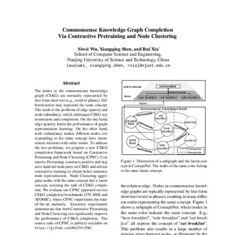 Commonsense Knowledge Graph Completion Via Contrastive Pretraining And