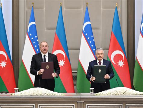 Какие документы подписали Азербайджан и Узбекистан фото — Haqqin