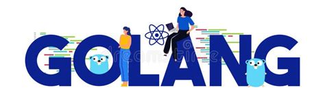 Golang Programming Languages Large Text Concept Of Code Development