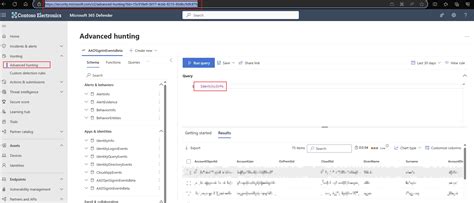 Advanced Hunting Api Cannot Query Indetityinfo Table Microsoft Qanda