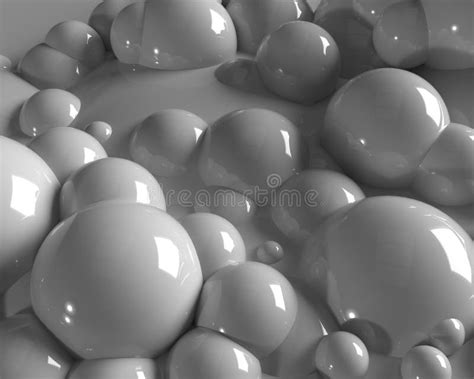 White Gray Shiny Bubbles Texture 3d Illustration Stock Illustration Illustration Of